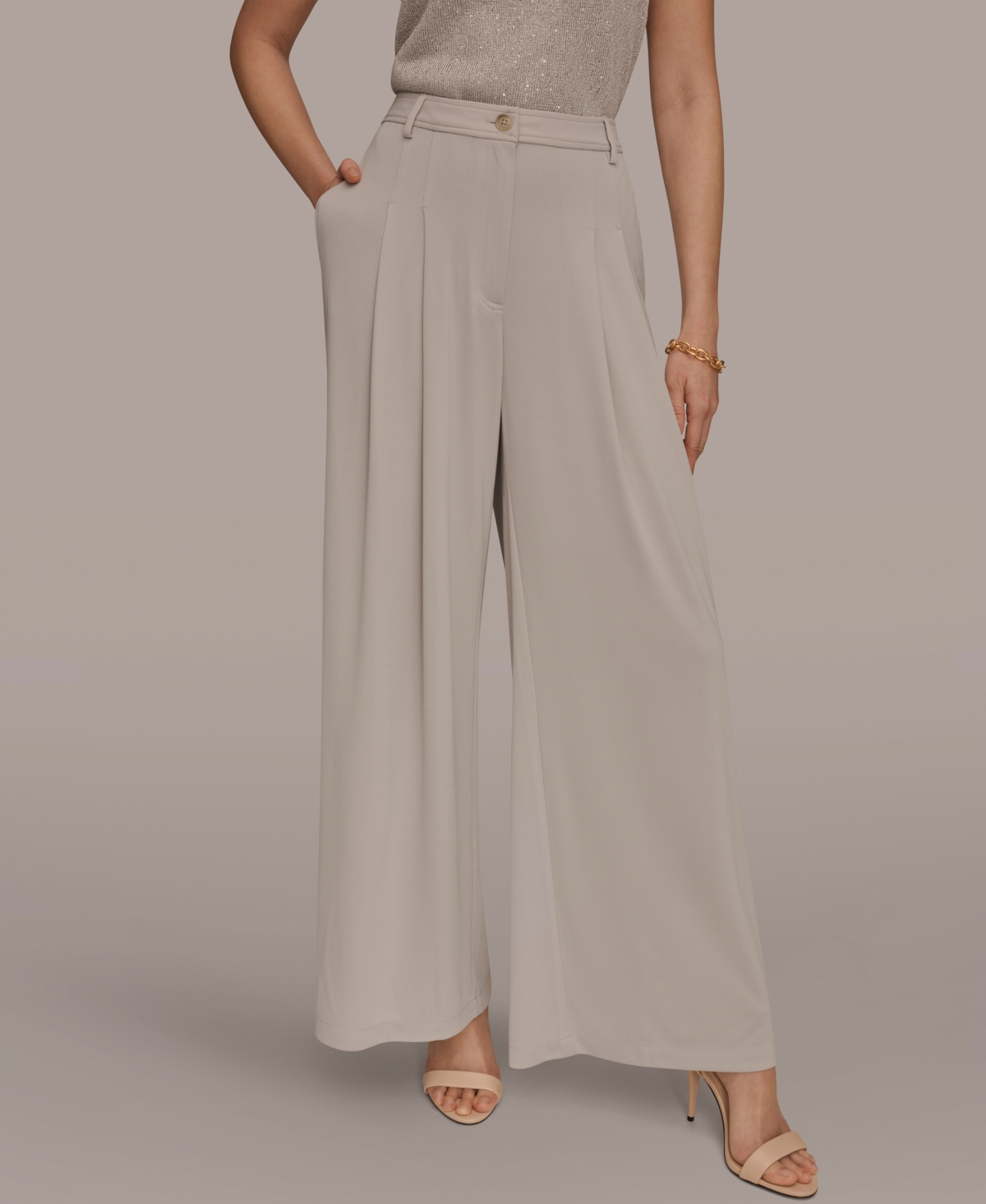 Click here for Donna Karan New York Womens Pleated Zip-Fly Pants... prices