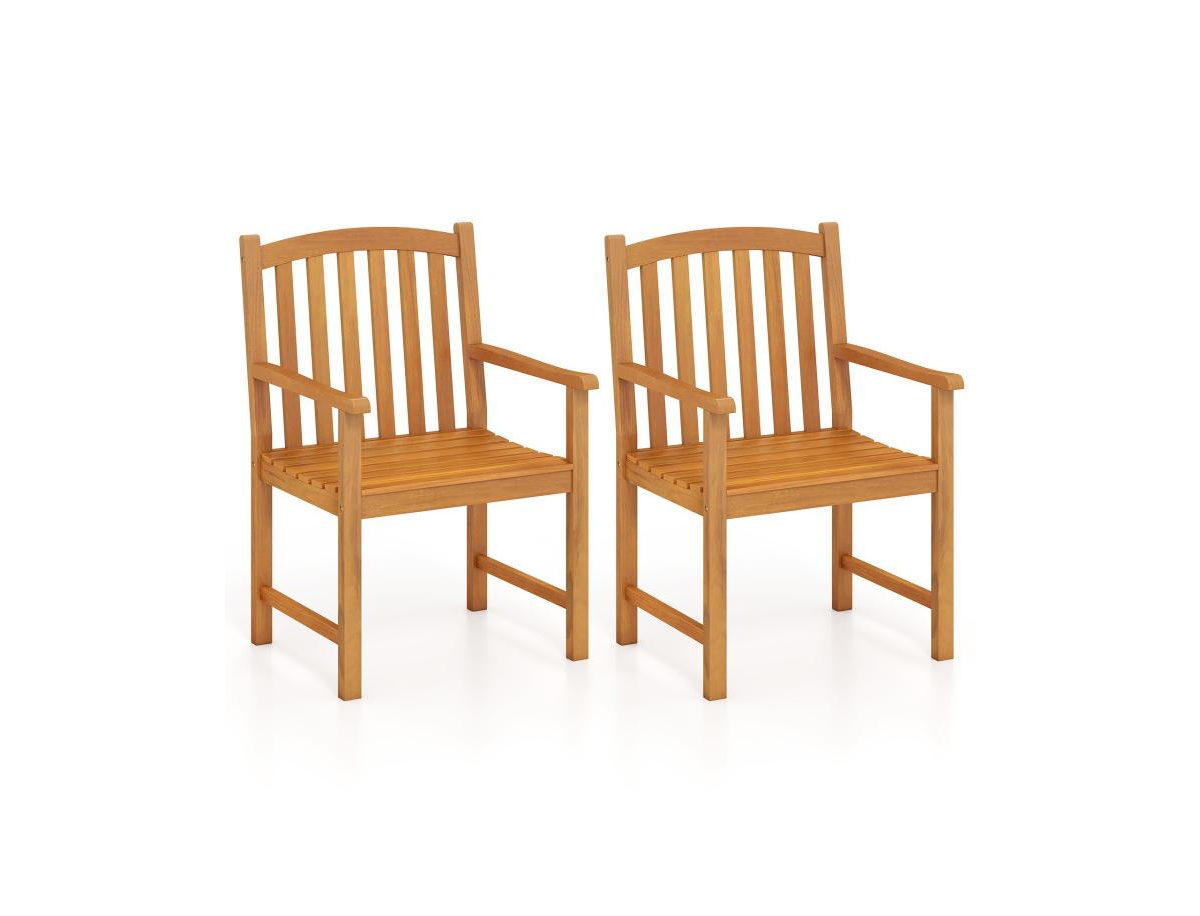 Click here for Slickblue Outdoor Patio Chairs Set of 2 with Slatt... prices