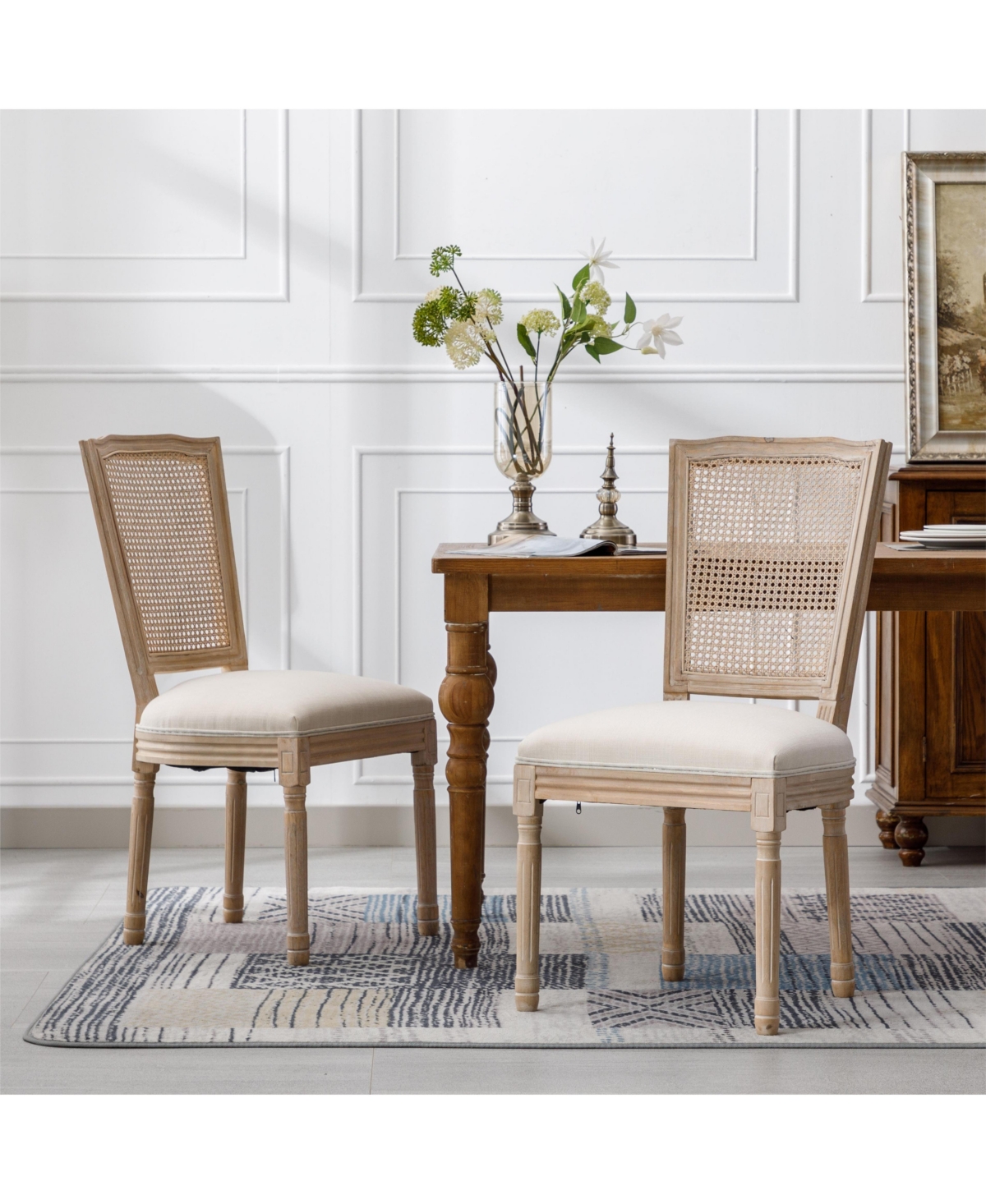 Click here for Boyel Living French Style Solid Wood Frame Linen F... prices