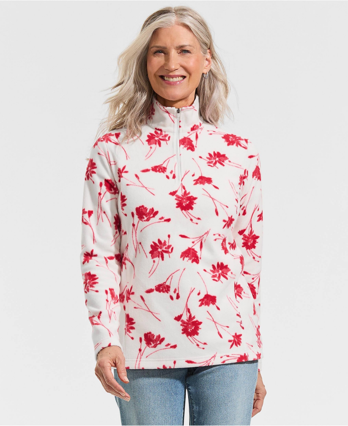 Click here for Lands End Womens Petite Anyweather Fleece Quarter... prices