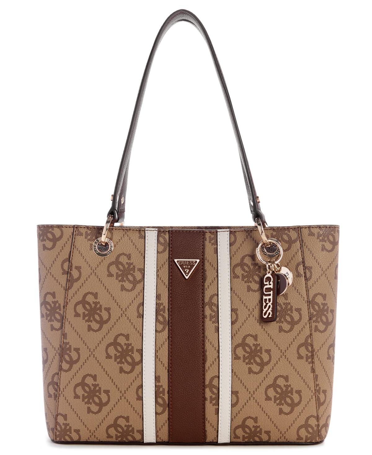 Click here for Guess Noelle Ii Small Tote Bag - Brown prices
