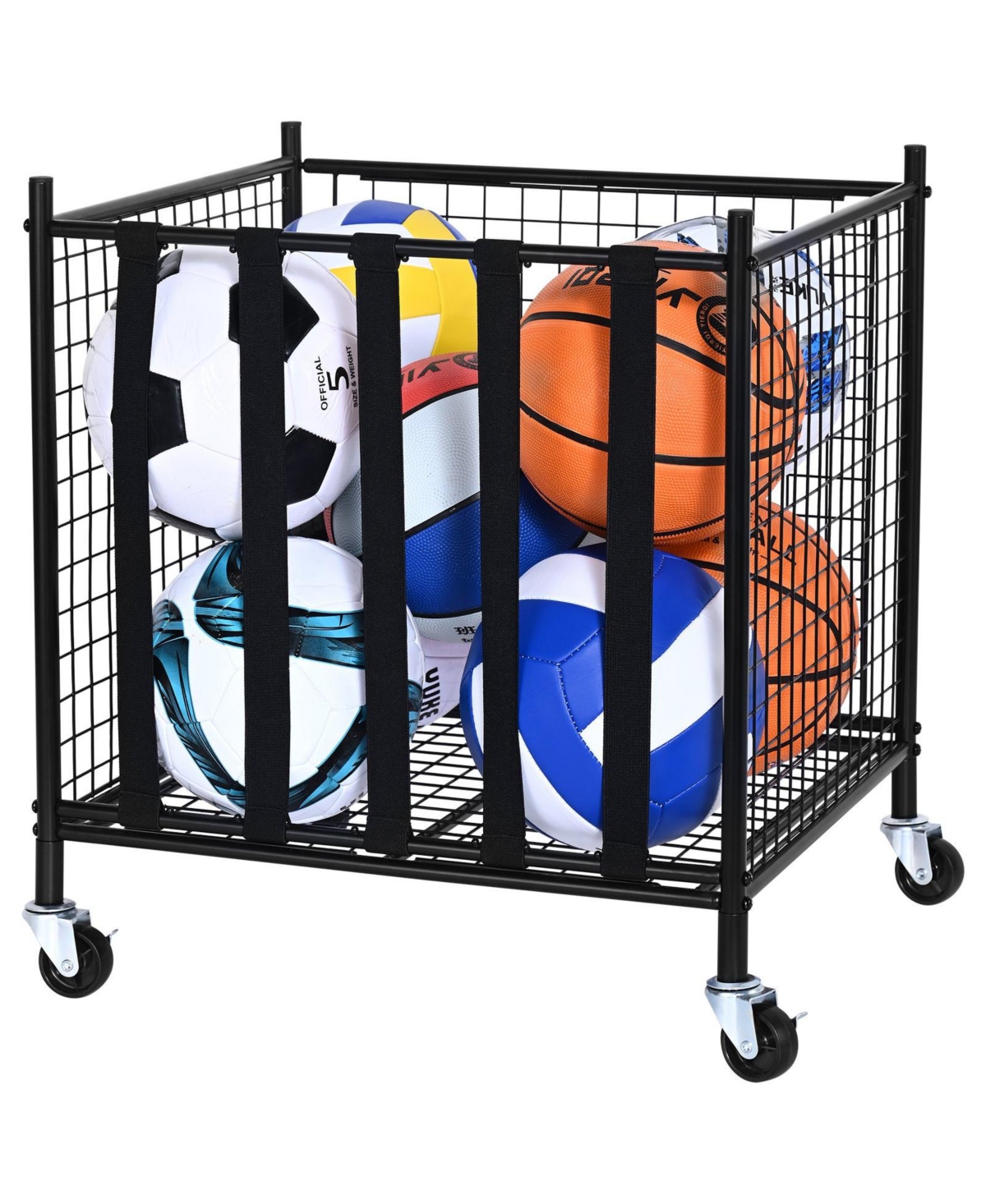 Click here for Mecale Rolling Sports Ball Storage Cart  Lockable... prices