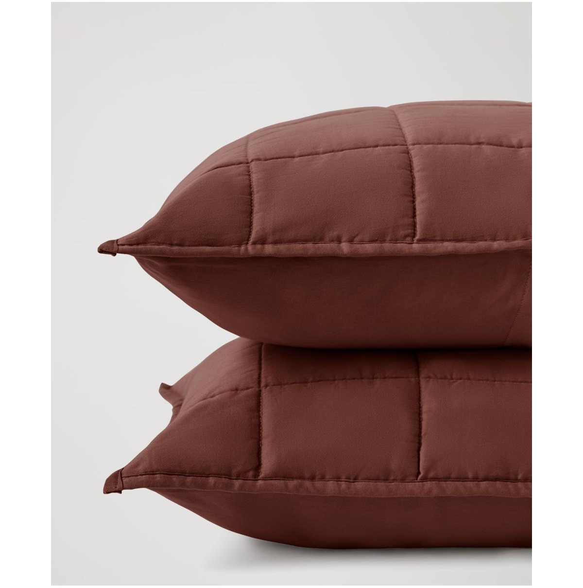 Click here for Pact Organic Quilted Sham 2-Pack - Sienna prices