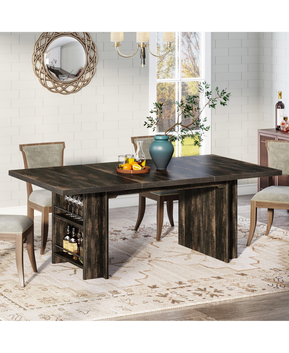 Click here for Tribesigns Farmhouse Dining Table for 6 to 8  63-I... prices