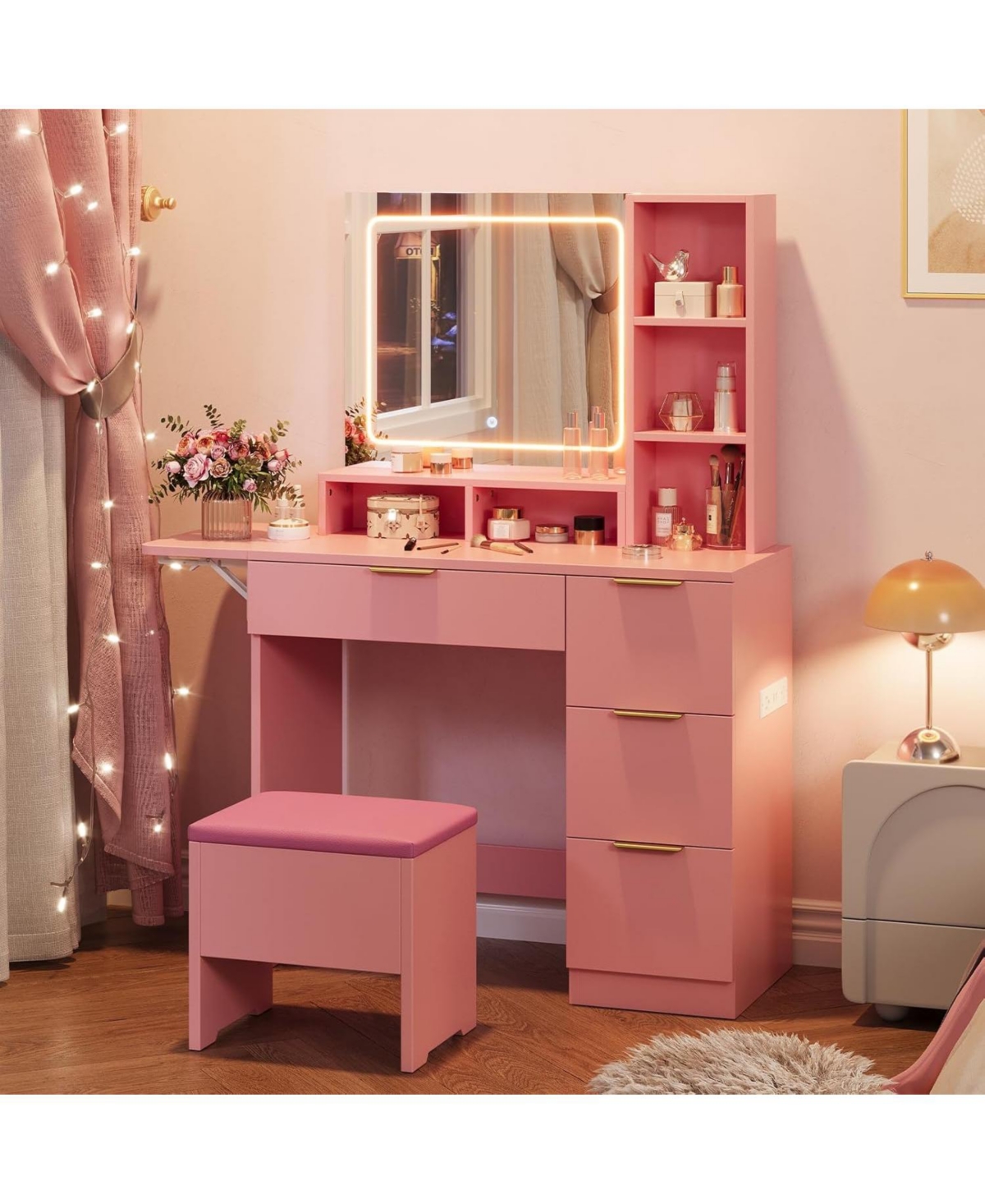 Click here for Gaomon Vanity Desk Mirror and Lights for Bedrooms... prices