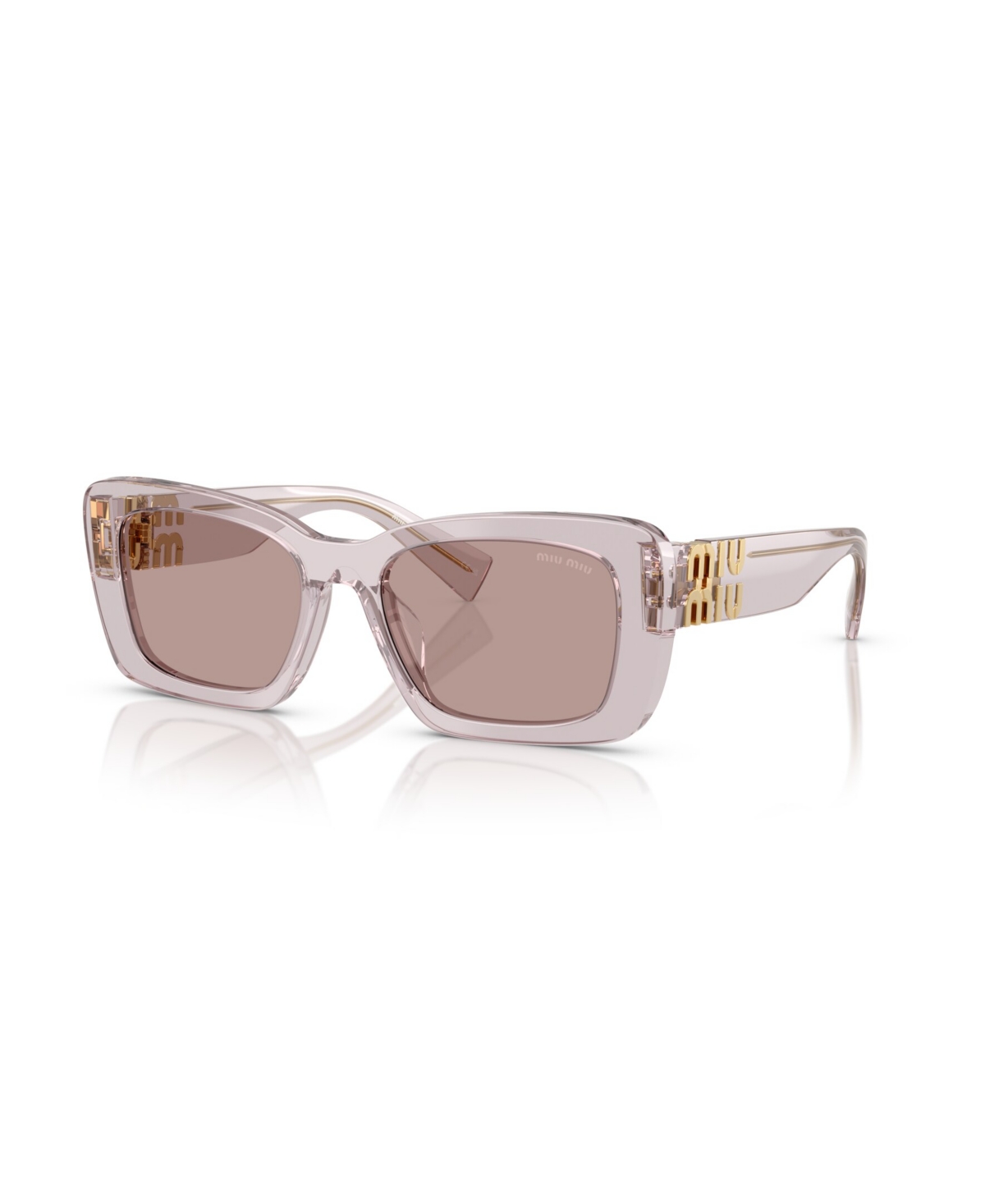 Click here for Miu Miu Womens Rectangle Sunglasses  Mu 07YS - Tra... prices