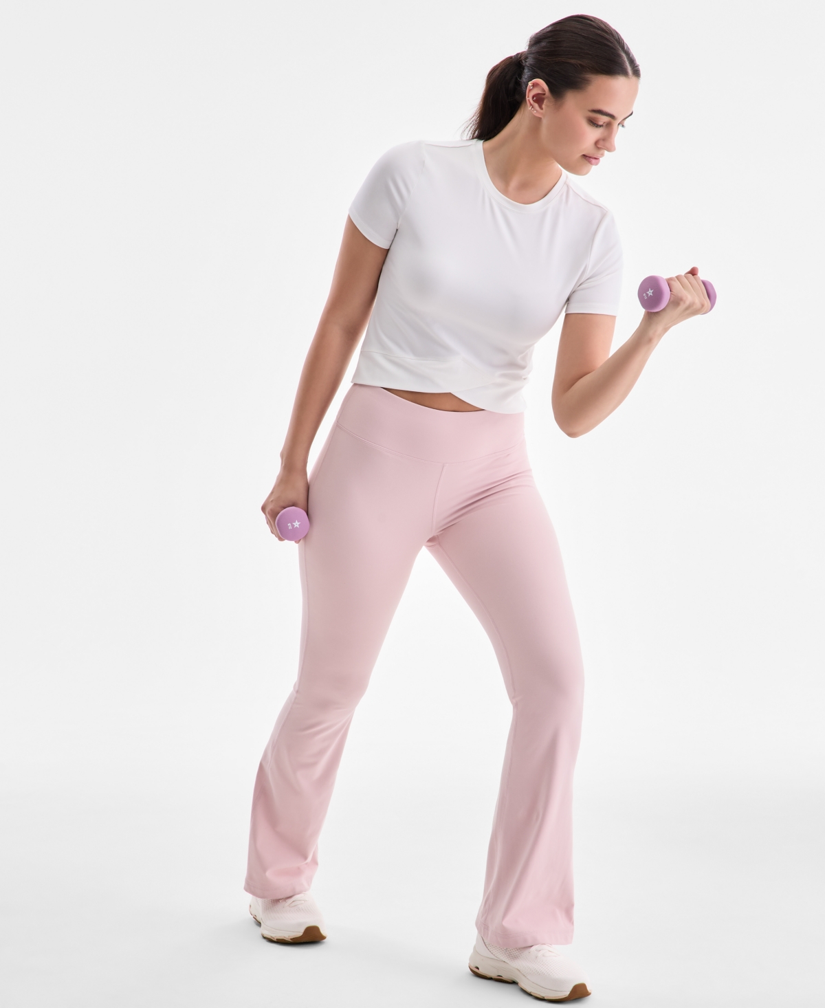 Click here for Id Ideology Womens Studio High Rise Flare Leggings... prices