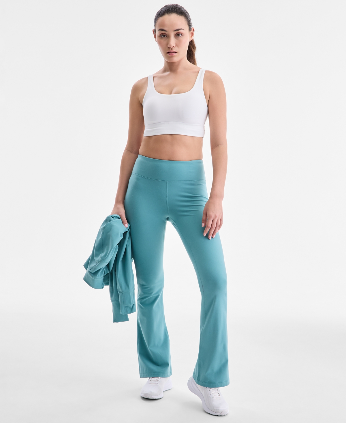 Id Ideology Womens Studio High Rise Flare Leggings  Created for Macys - Desert Teal