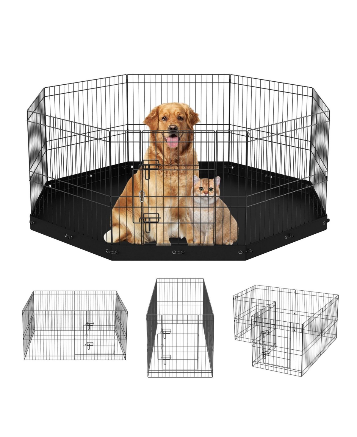 Click here for Dog Playpen  8-Panel Foldable Metal Exercise Pen w... prices