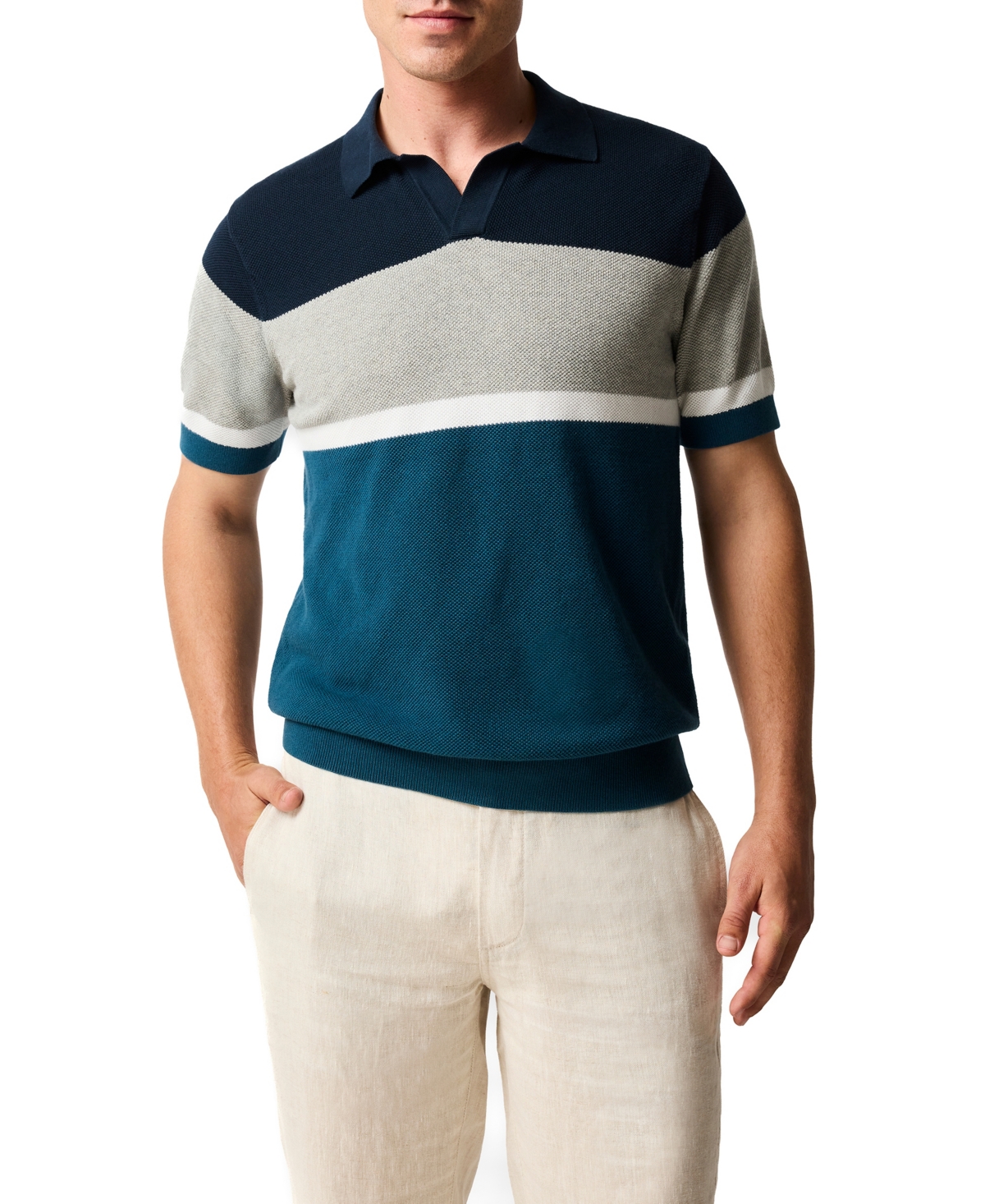 Click here for Rodd & Gunn Mens Brunswick Knit Polo Shirt - Teal prices