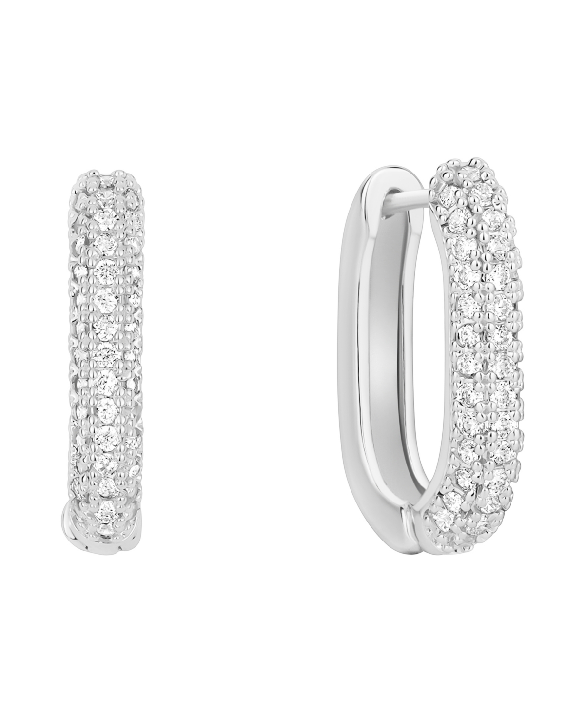 Click here for And Now This Cubic Zirconia Hinged Hoop Earring -... prices