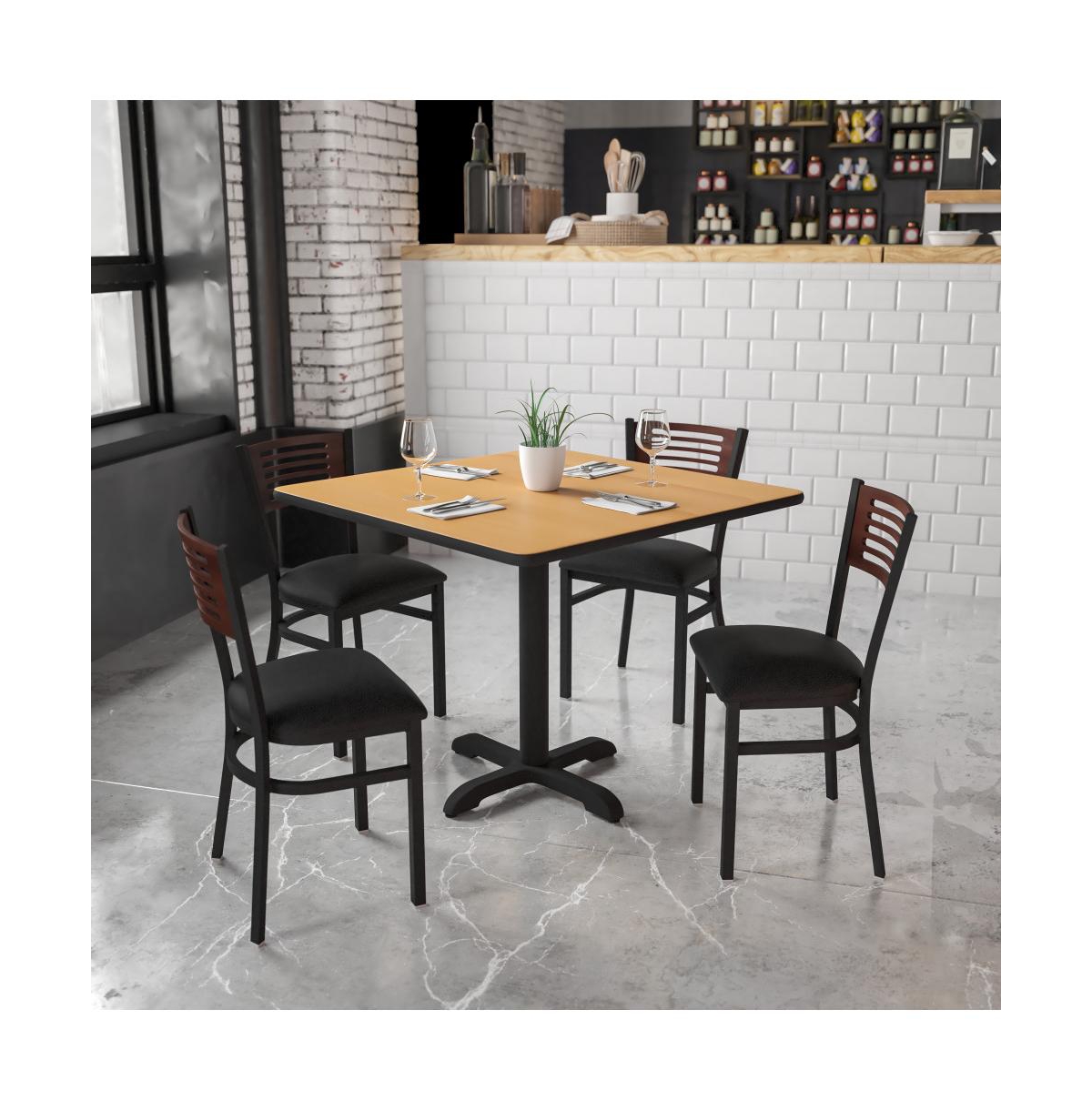 Click here for Emma+Oliver Decorative Slat Back Metal Restaurant... prices