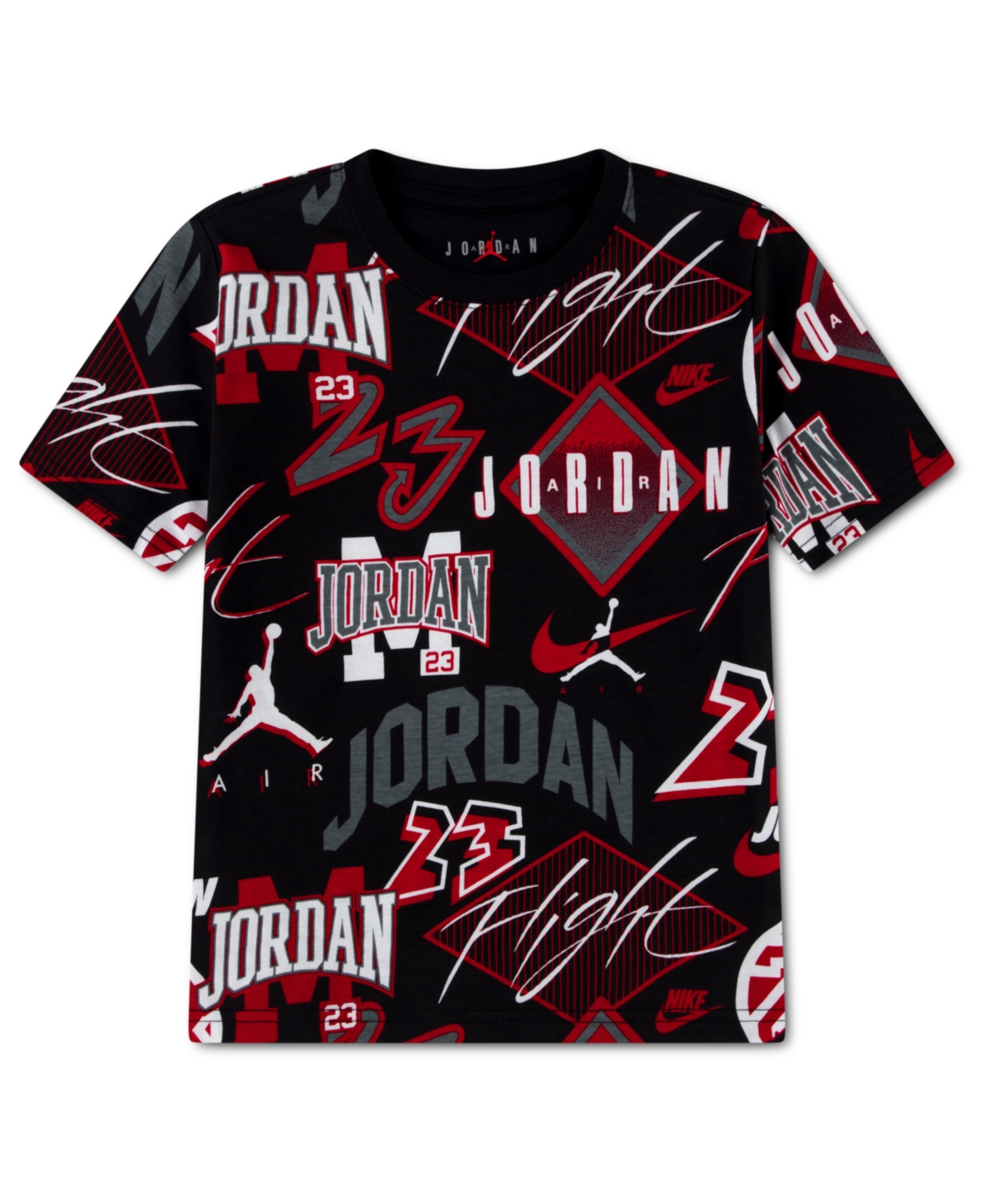 Click here for Jordan Boys 4-7 Dynasty Printed Crewneck T-Shirt -... prices