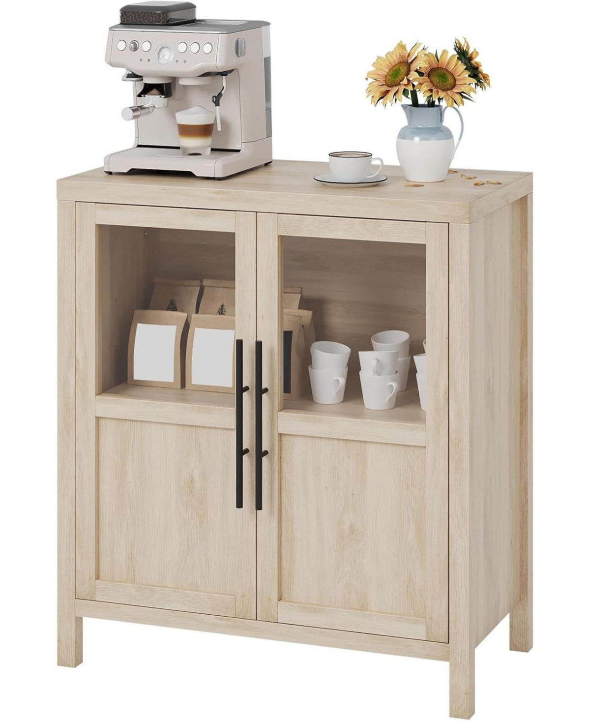 Click here for Gaomon Sideboard With 2 Glass Doors  29" Larg... prices