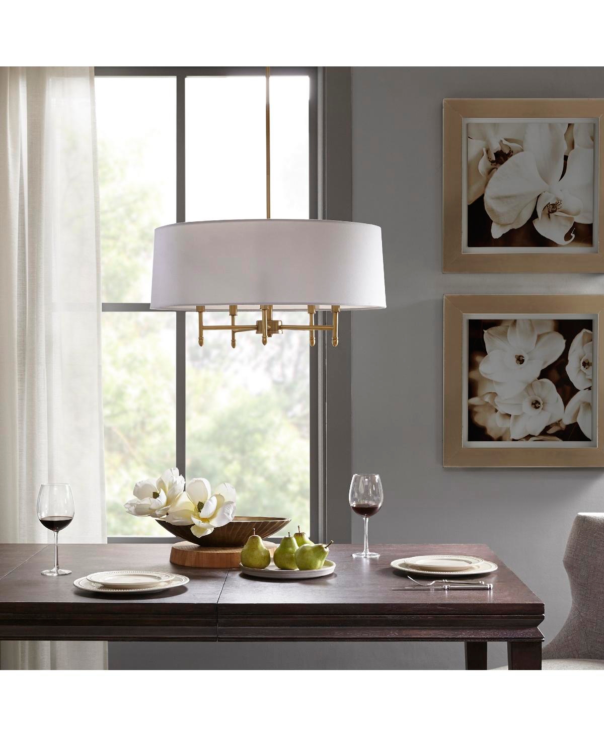 Click here for Busdays 5-Light Drum Shade Chandelier - Gold prices