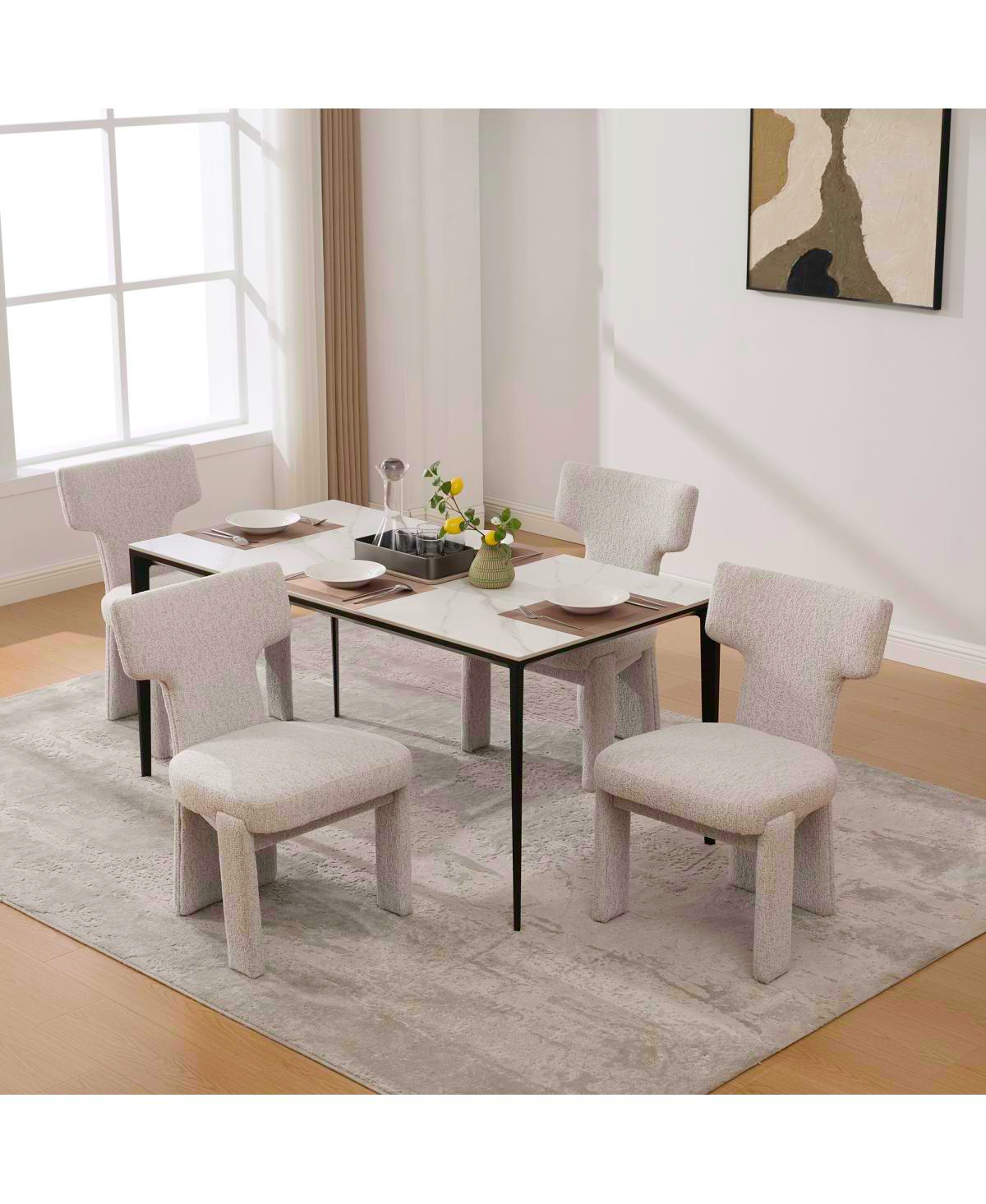 Click here for Streamdale Furniture Modern Chenille Dining Chair... prices