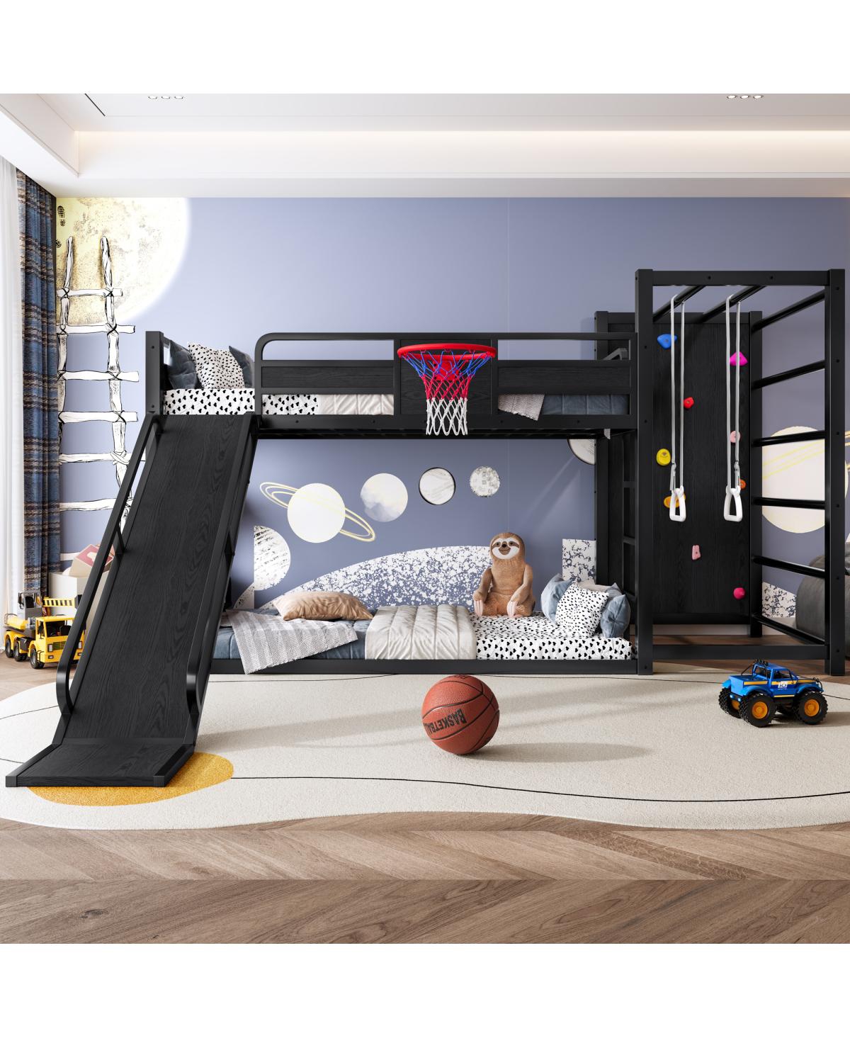 Click here for Streamdale Furniture metal loft bed with basketbal... prices