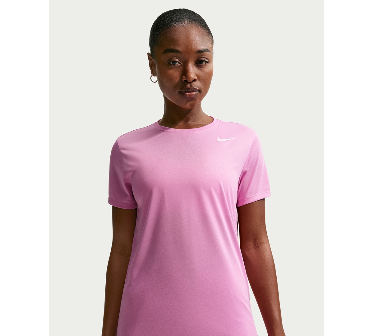 Click here for Nike Womens Dri-fit T-Shirt - Lt Magenta/white prices