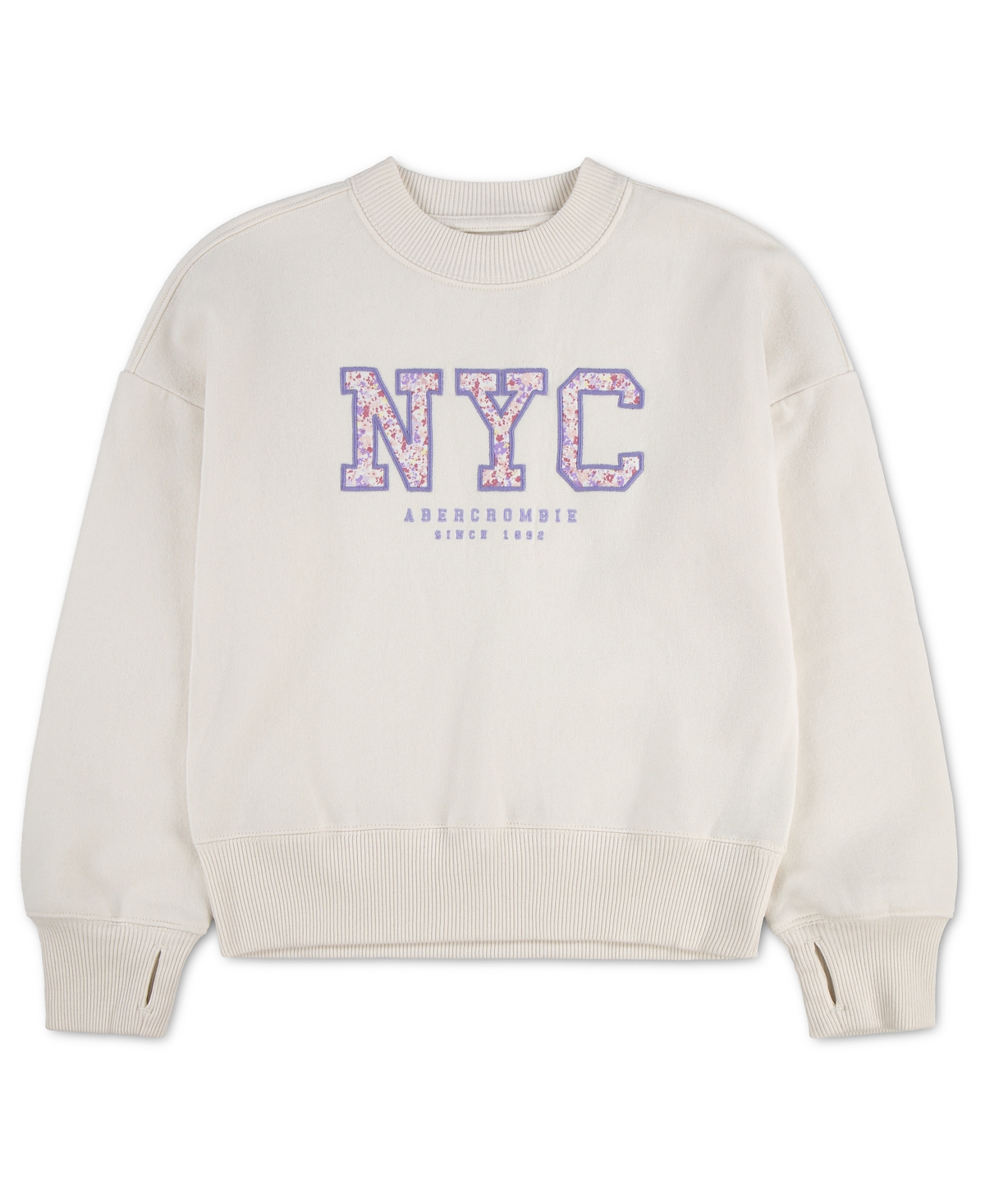 Click here for abercrombie kids Girls Nyc Floral Crewneck Sweatsh... prices