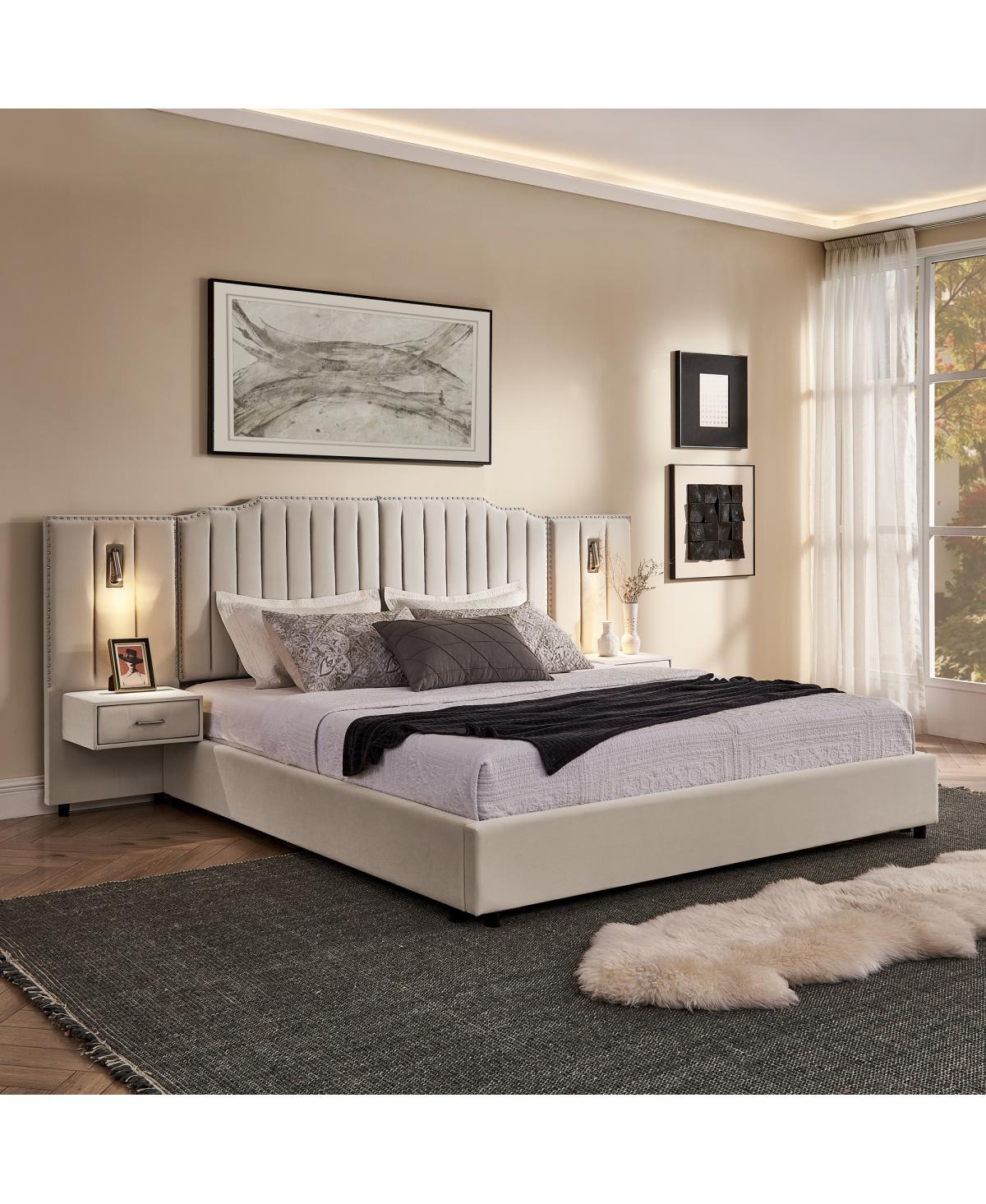 Click here for Streamdale Furniture King Size Velvet Upholstered... prices