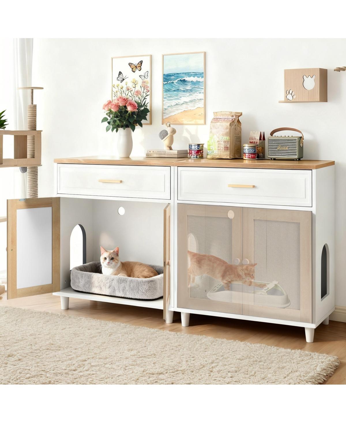 Click here for Streamdale Furniture 2-Piece Cat Litter Box Enclos... prices