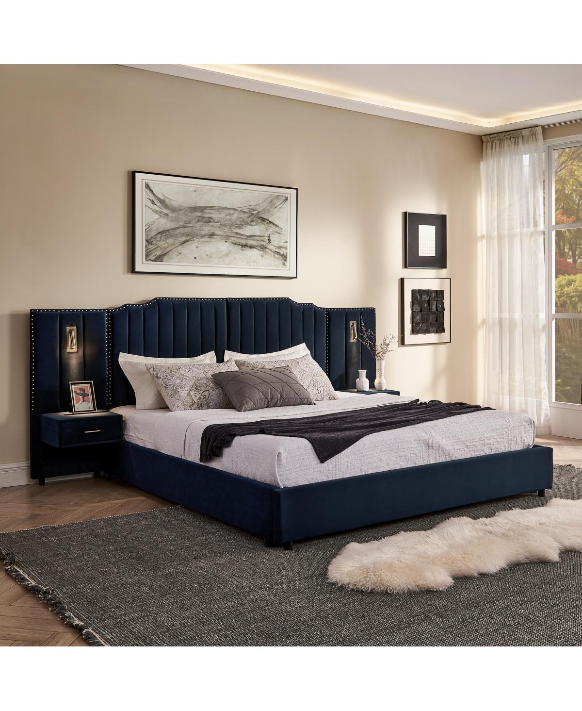 Click here for Streamdale Furniture King Size Velvet Upholstered... prices