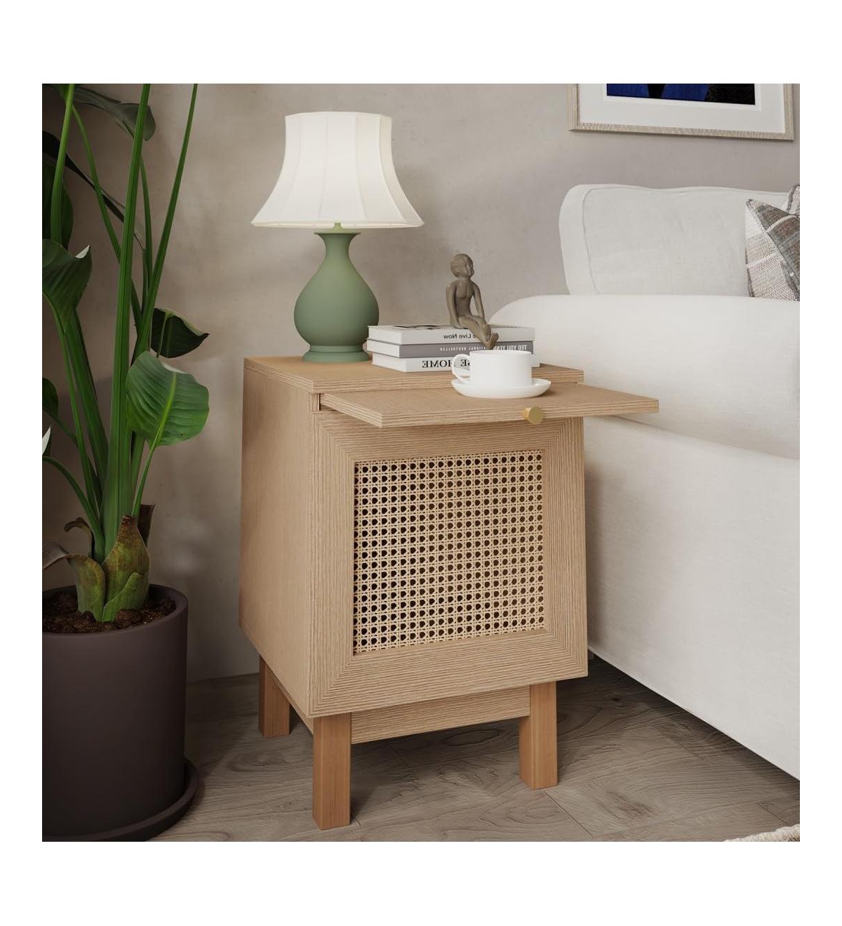 Click here for gaomon Nightstand with Hidden Retractable Desktop... prices