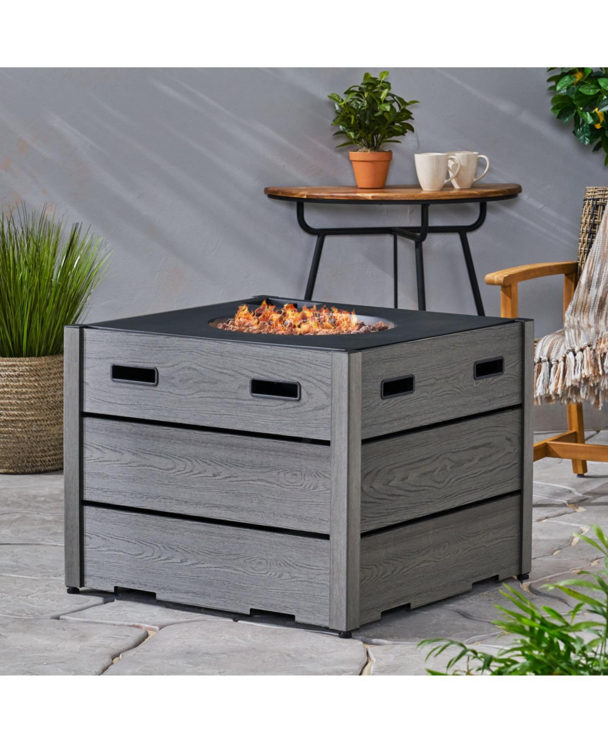 Click here for Streamdale Furniture Square Fire Pit Table - 40 00... prices