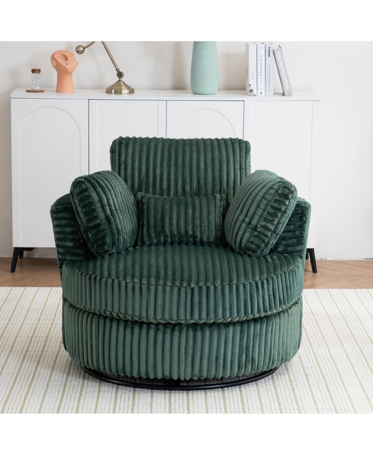 Click here for Streamdale Furniture Swivel Corduroy Accent Chair... prices