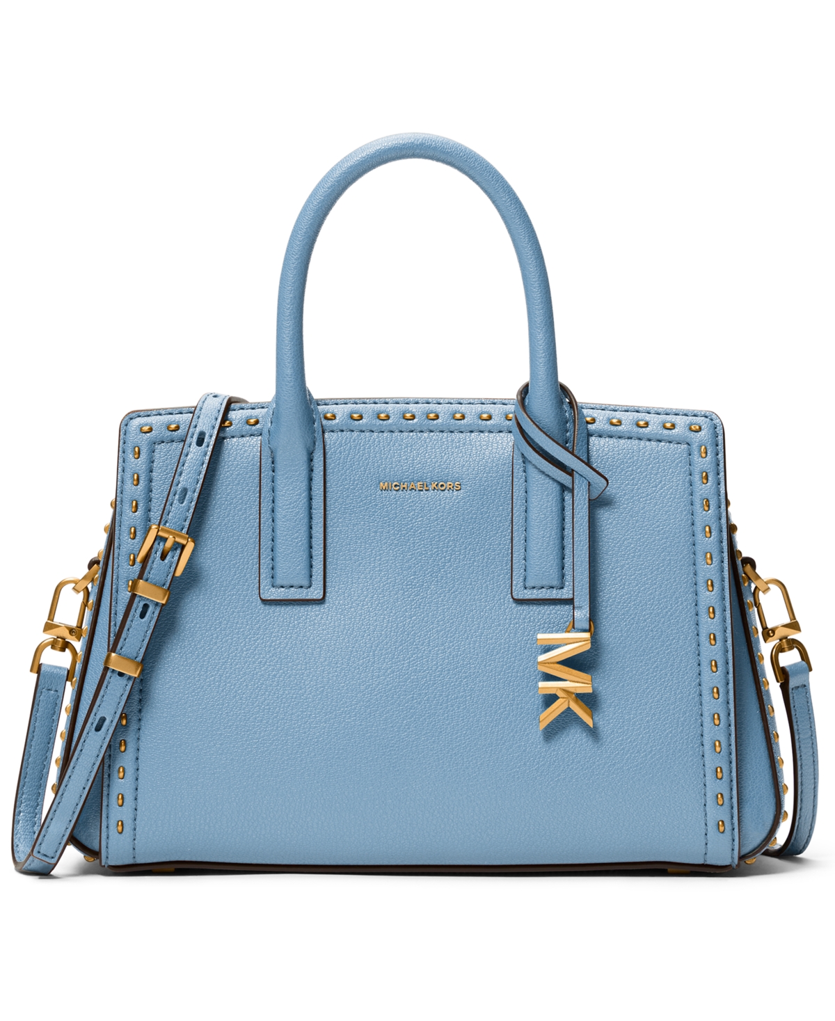 Click here for Michael Kors Laila Center Zip Small Satchel Bag -... prices