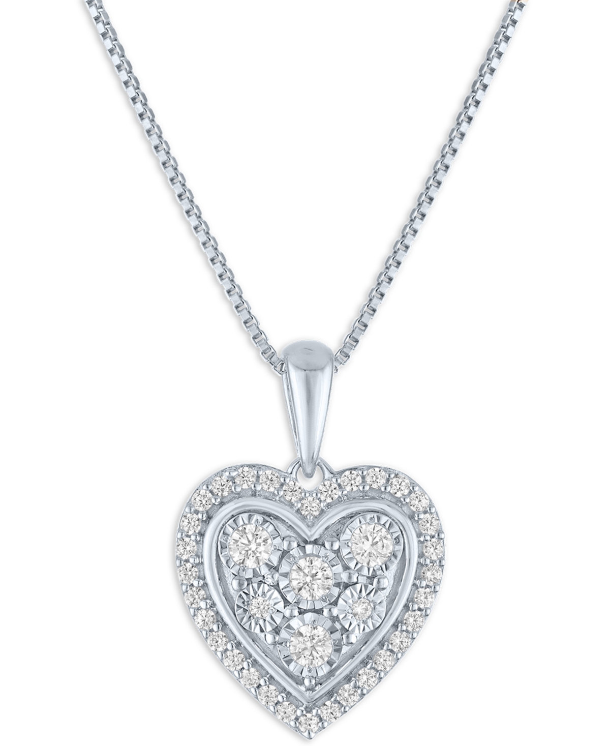 Click here for Macys Heart Diamond Pendant Necklace (1/4 ct. t.w.... prices
