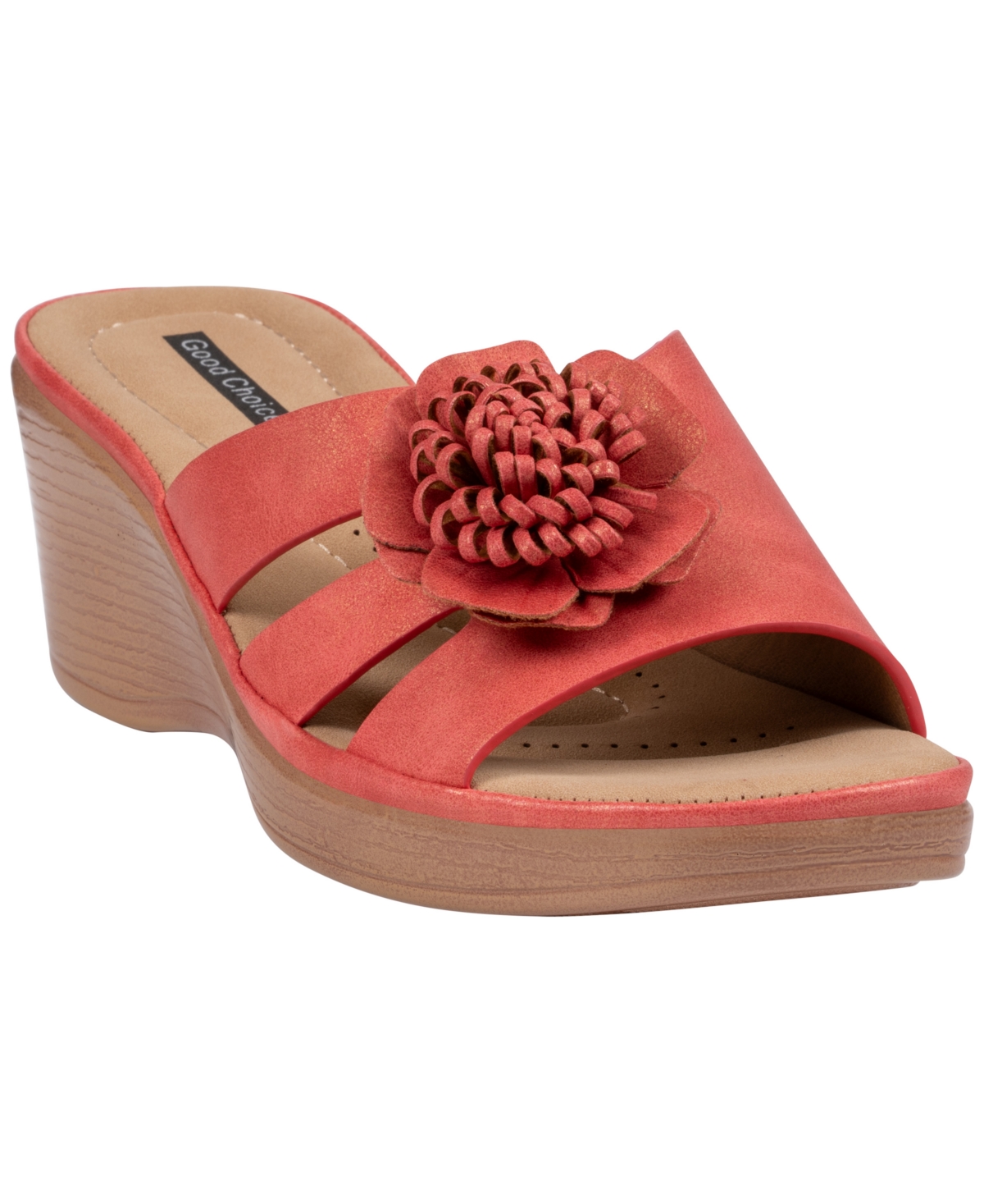 Click here for Gc Shoes Womens Jenna Floral Slip-On Wedge Sandals... prices