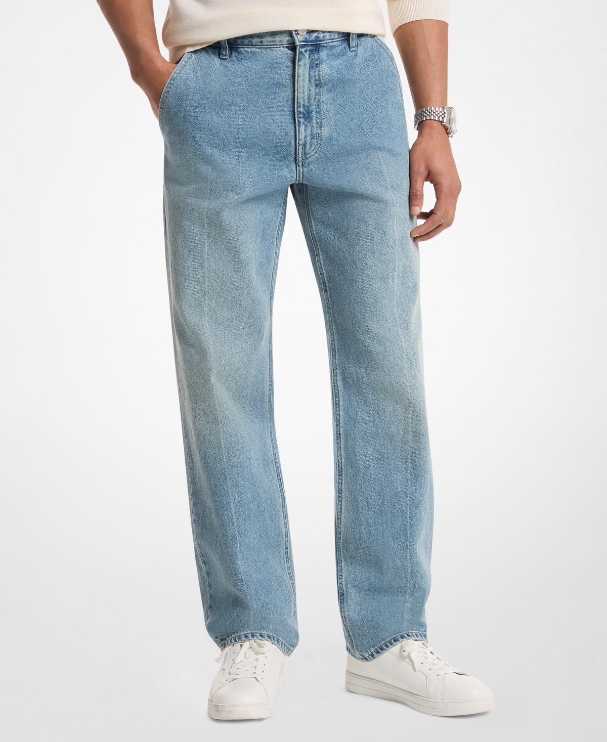 Click here for Michael Kors Mens Finn Crease Jeans - Horizonwash prices