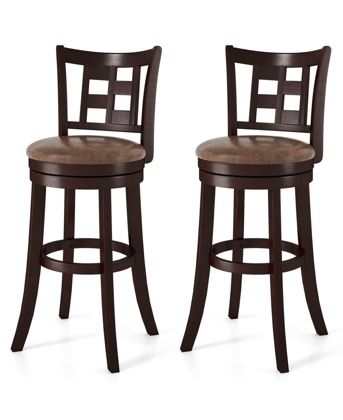 Click here for Costway Bar Stools 30" Swivel Bar Chairs with... prices