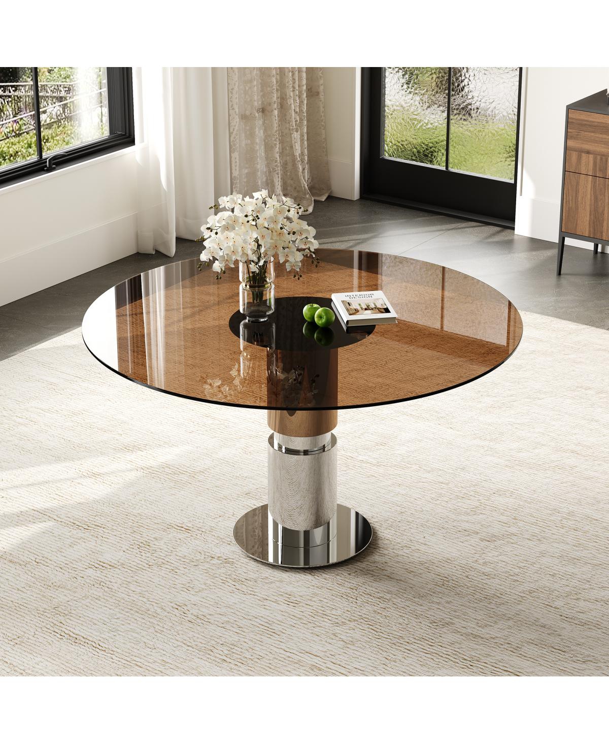 Click here for Streamdale Furniture 35" Round Glass Dining T... prices