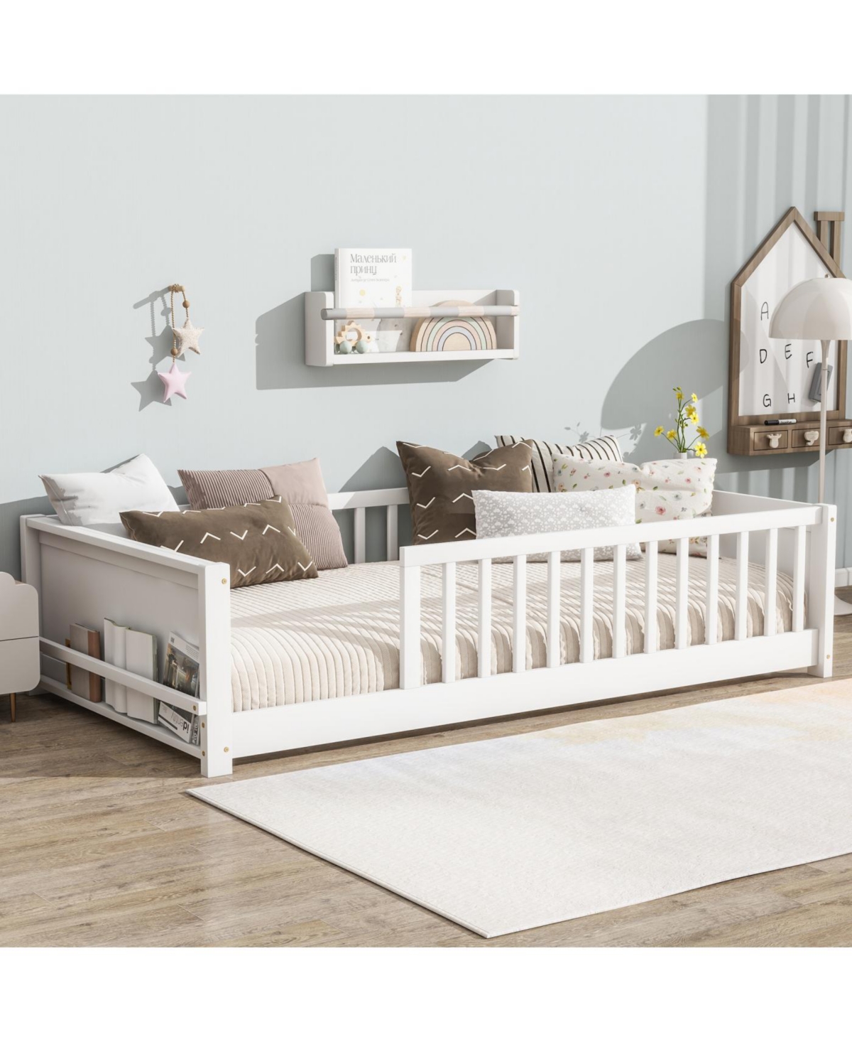 Click here for Streamdale Furniture Twin size Floor Platform Bed... prices