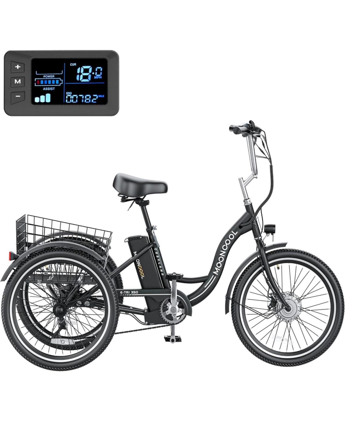 Click here for Mooncool 350W Electric Tricycle for Adults - Black prices