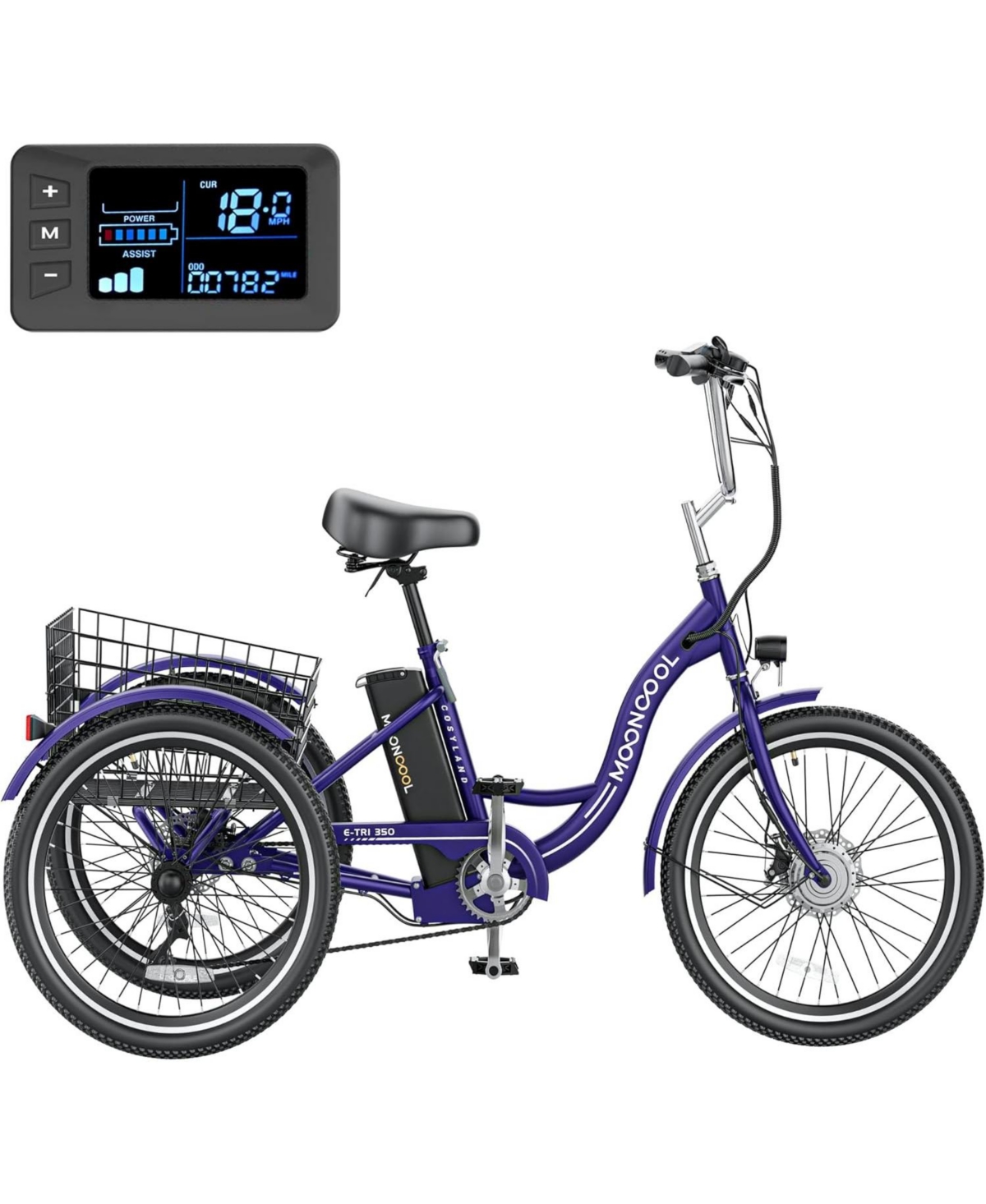 Click here for Mooncool 350W Electric Tricycle for Adults - Navy... prices