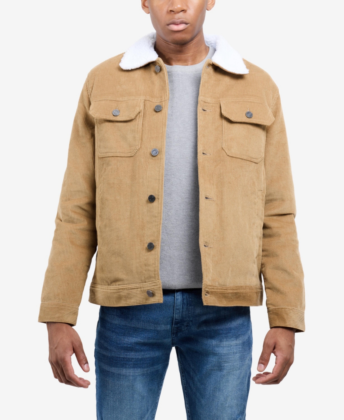 Click here for Xray Mens Corduroy Trucker Jacket - Khaki prices