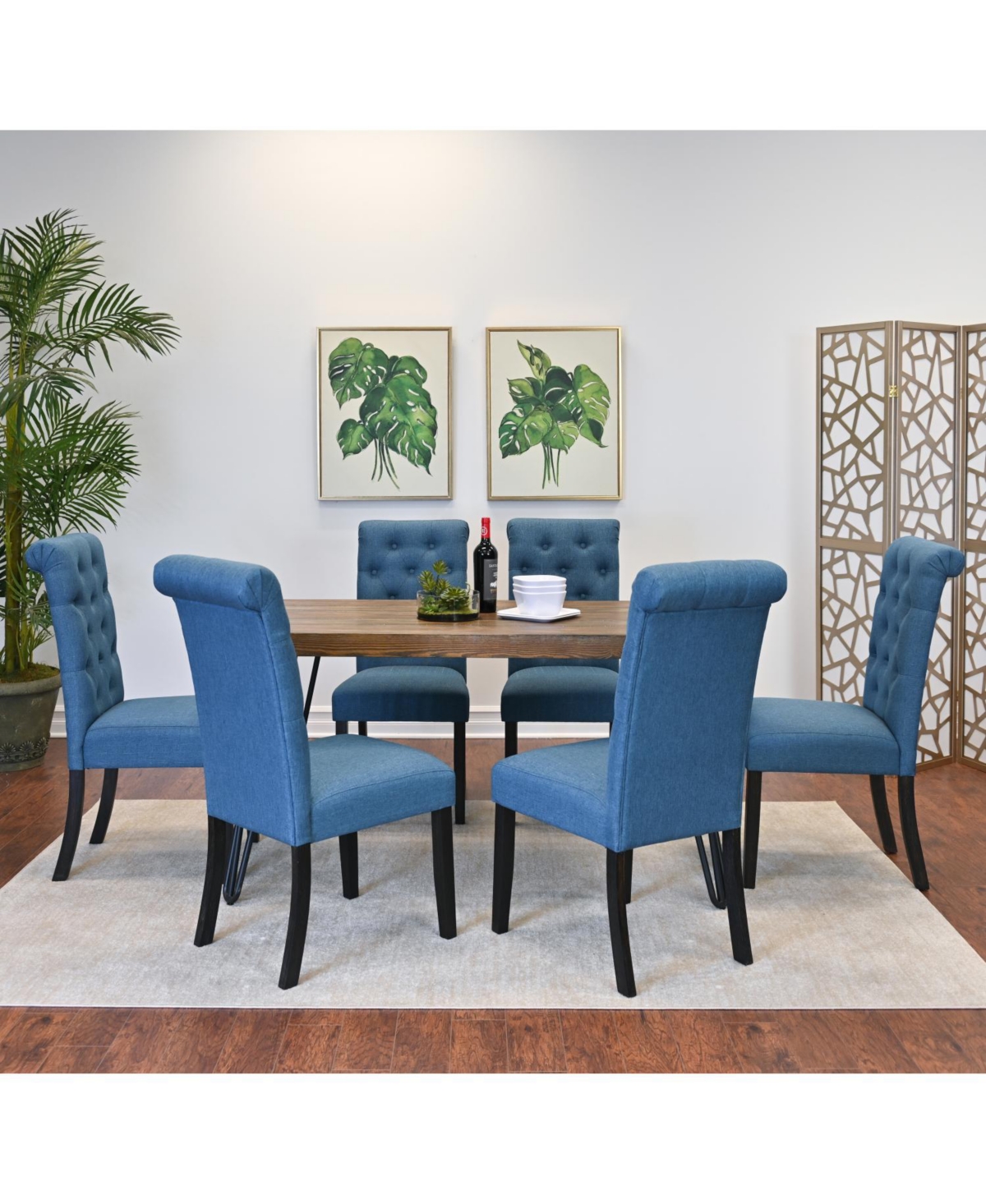 Click here for Streamdale Furniture Hairpin Dining Set Table + 6... prices