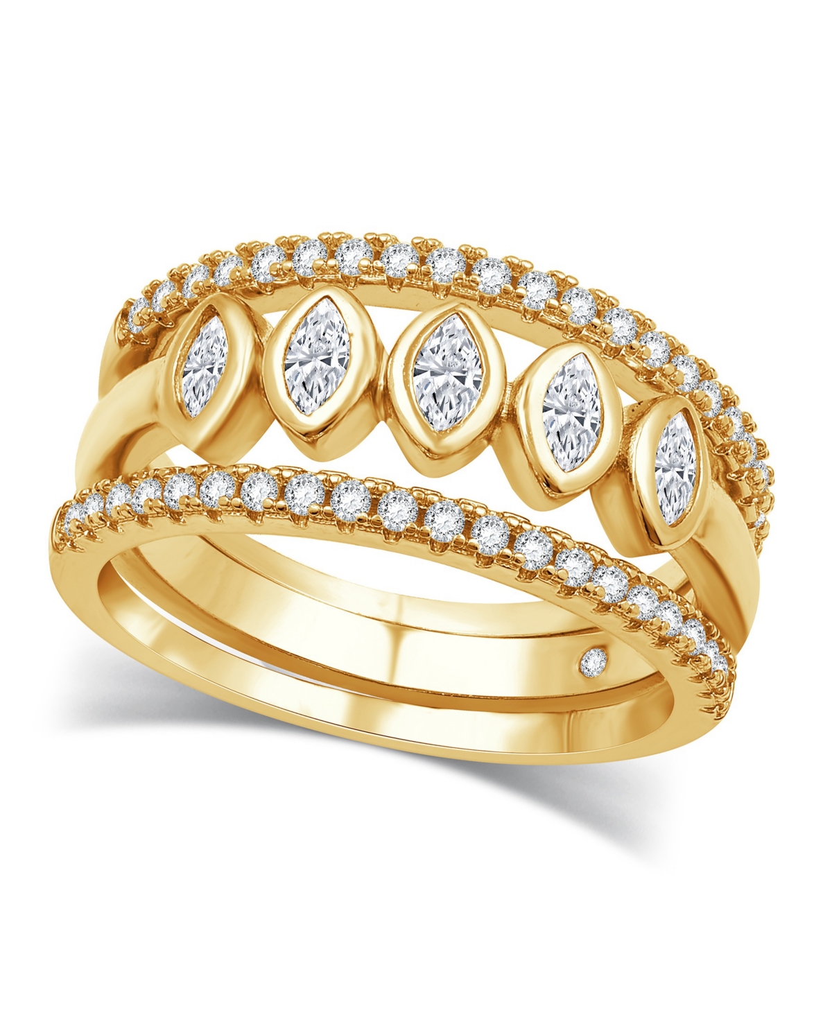 Click here for And Now This Cubic Zirconia Stack Ring - Gold prices