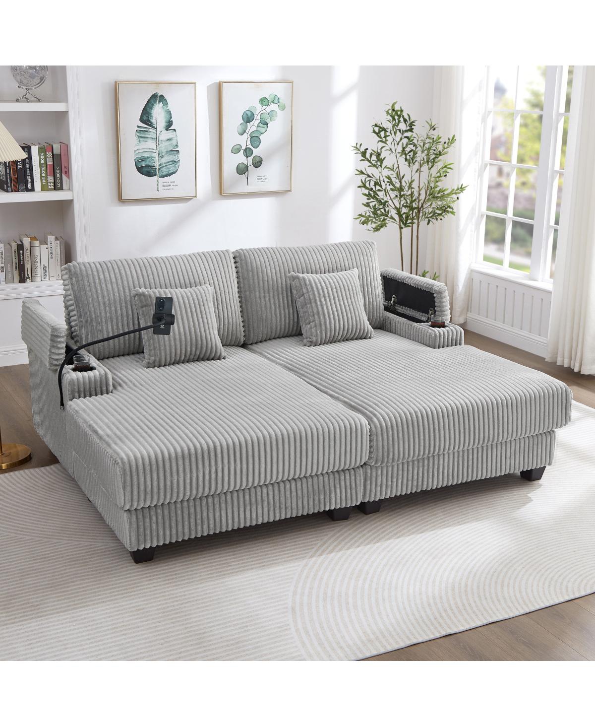 Click here for Streamdale Modern Chaise Sofa with Adjustable Back... prices