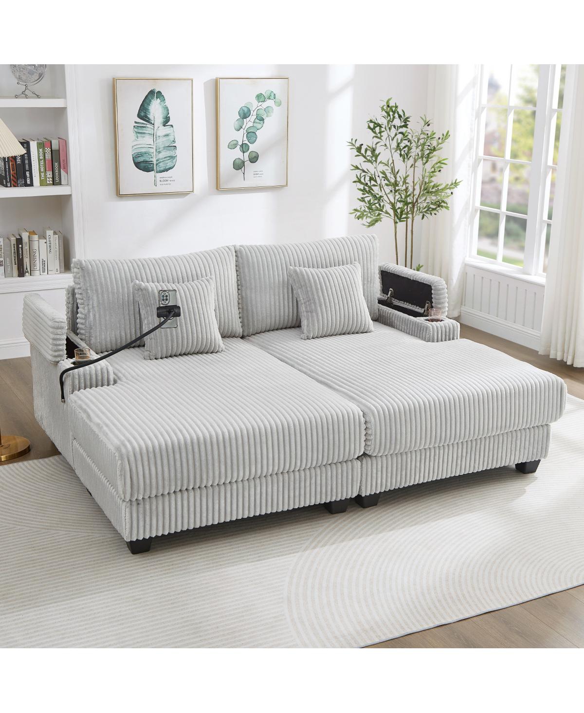 Click here for Streamdale Modern Chaise Sofa with Adjustable Back... prices