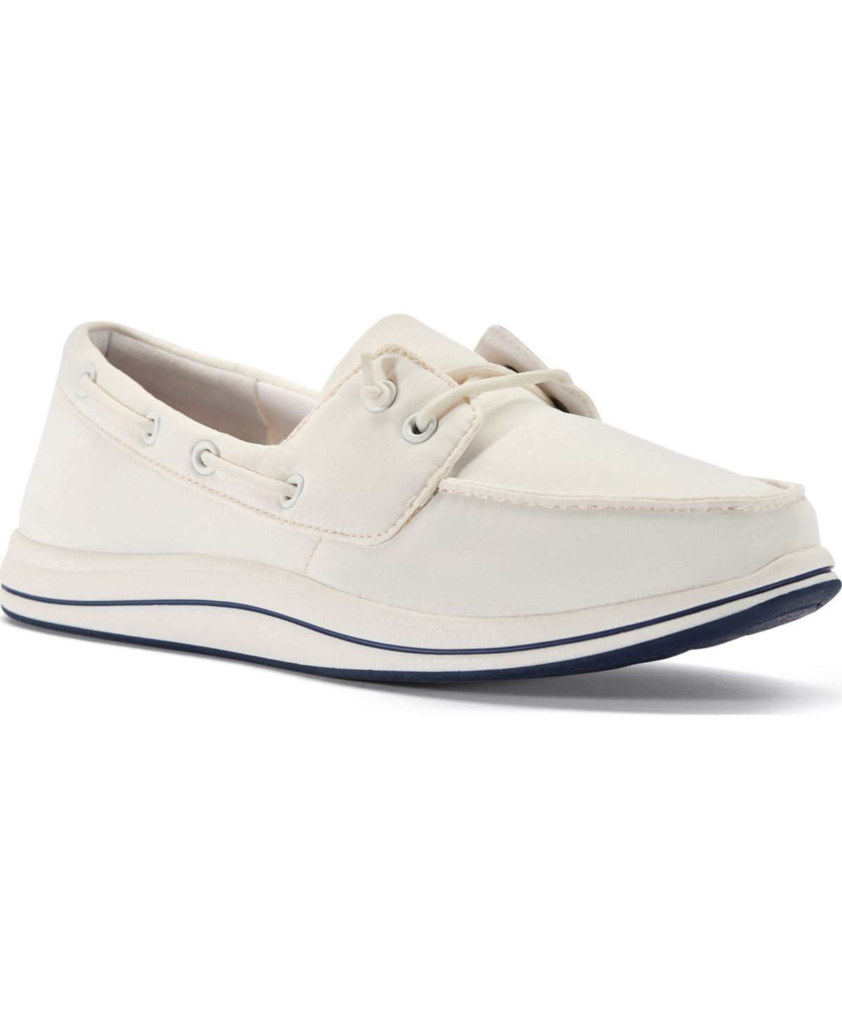 Click here for Clarks Womens Breeze Round Toe Boat Flats - White prices