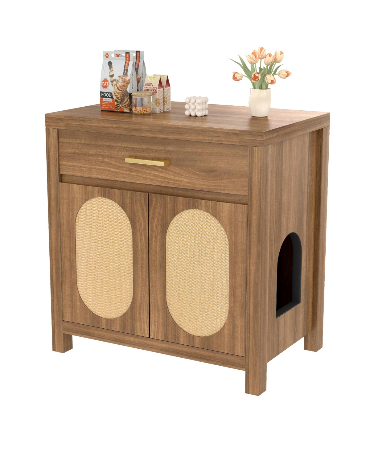 Click here for Zeus & Ruta Espresso Hidden Cat Litter Box Enclosu... prices