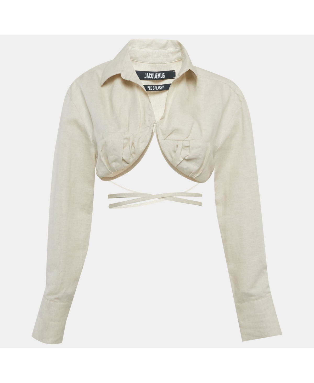 Click here for Pre-Owned Jacquemus Womens Beige Cotton Blend Crop... prices