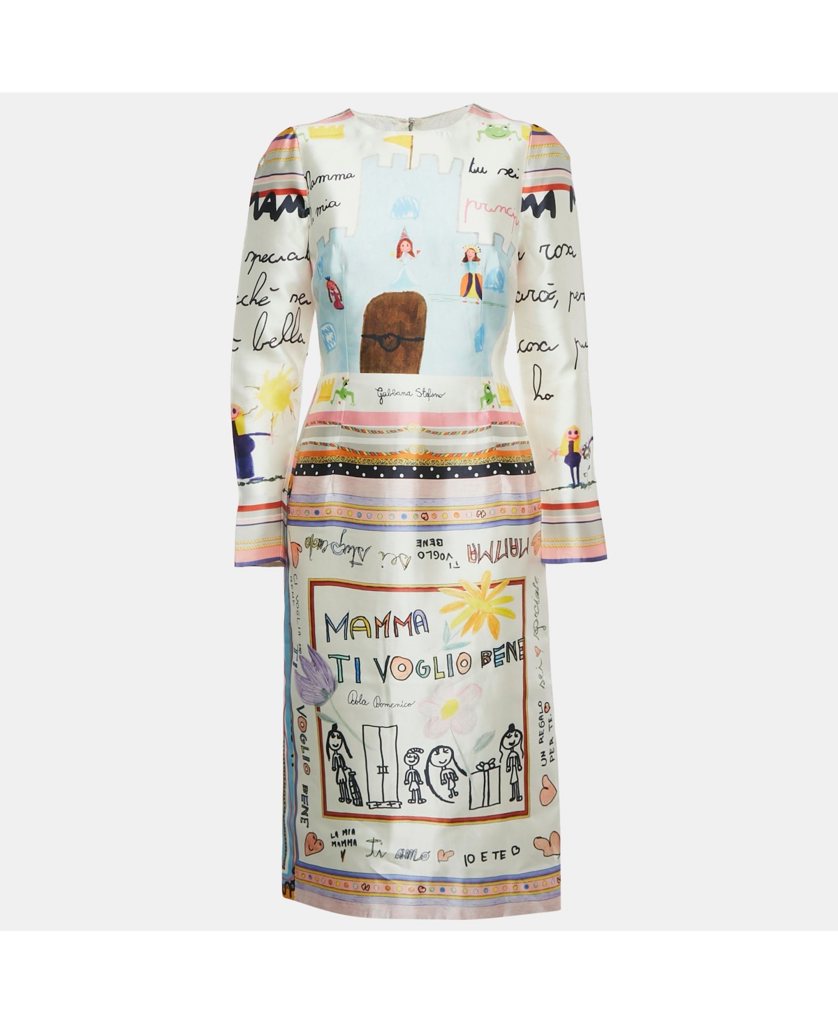 Click here for Pre-Owned Dolce & Gabbana Womens White Printed Sil... prices