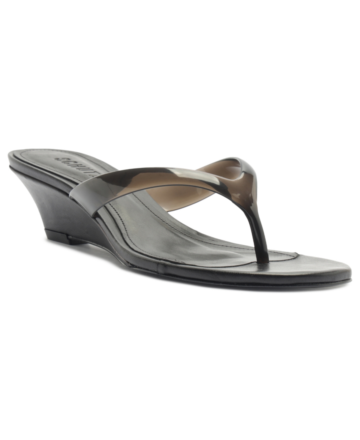 Click here for Schutz Womens Roslyn Slip-On Wedge Sandals - Black prices
