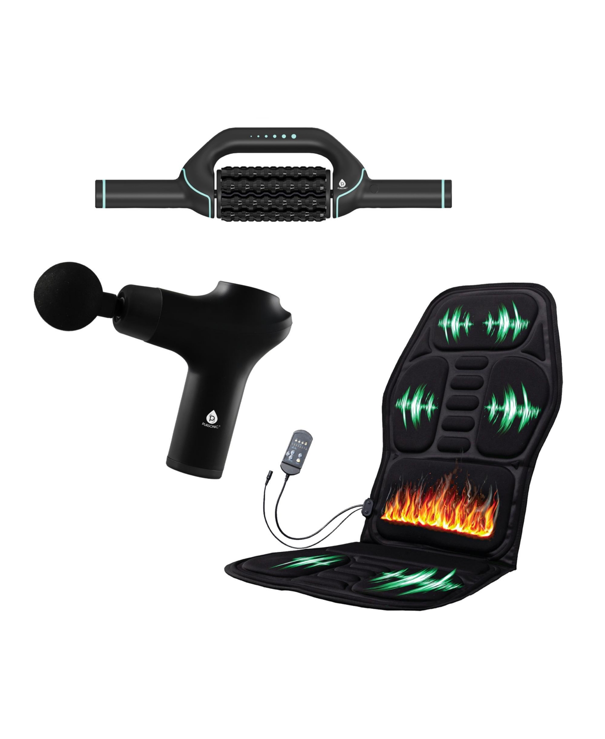 Click here for Pursonic Ultimate Relaxation Bundle: Heated Chair... prices