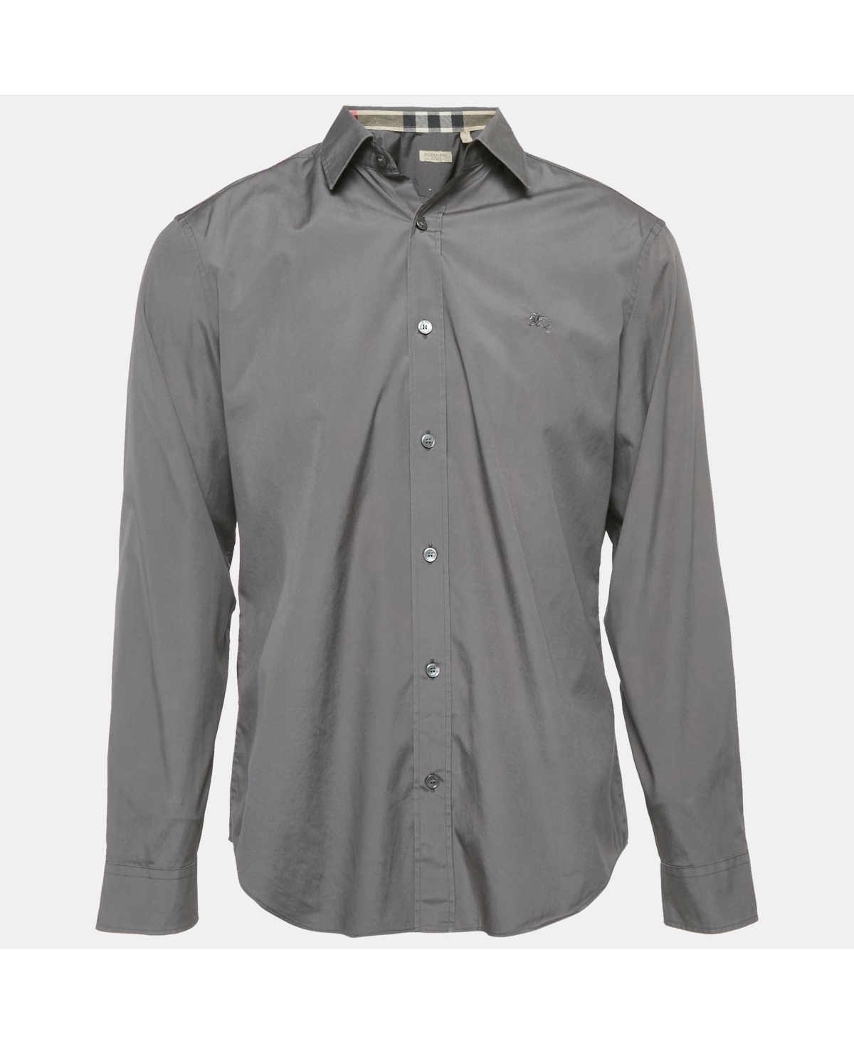 Click here for Pre-Owned Burberry Mens Brit Grey Cotton Button Fr... prices